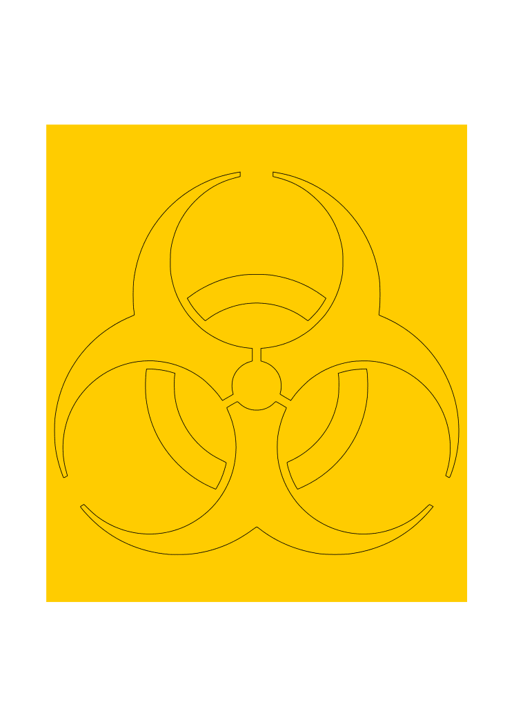 Biohazard Single Image Cerakote Stencil - KM Tactical